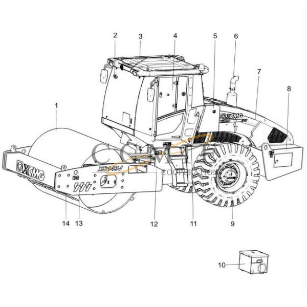 China 227002525 XCMG XS143J vibratory roller spare parts manufacturers and suppliers | CCMIE