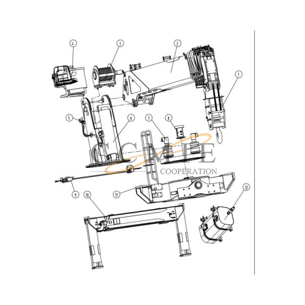 China 351200476 Boom assembly XCMG SQS500K truck mounted crane spare ...