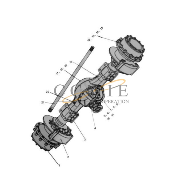 China ZL30CA.2 wheel reducer assembly XCMG WZ30-25 backhoe loader spare ...