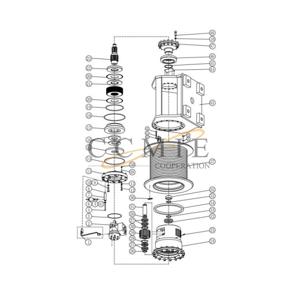China 803009653 Motor and valve XCMG SQS500K truck mounted crane spare ...