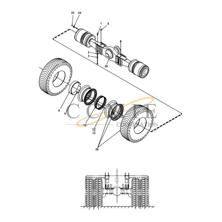 China Kalmar reach stacker drive axle 400-450 spare parts A45866.0100 ...