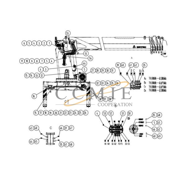 China 803008022 One-way balancing valve XCMG SQS500K truck mounted ...