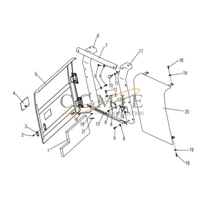 China 819908621 guide seat XCMG XE215C excavator hangar assembly ...