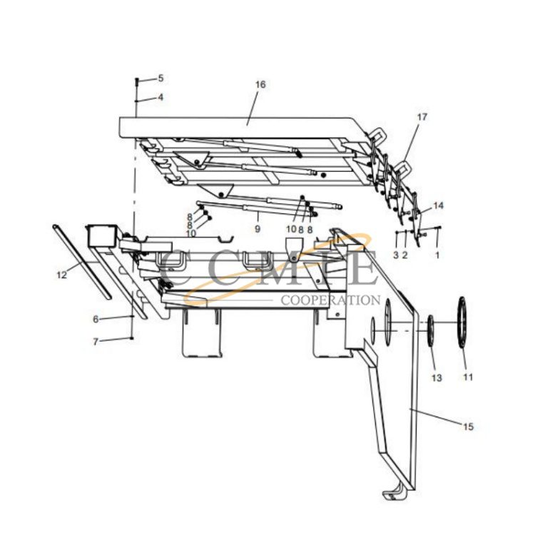 China 331409619 engine cover assembly XCMG mining truck spare parts ...