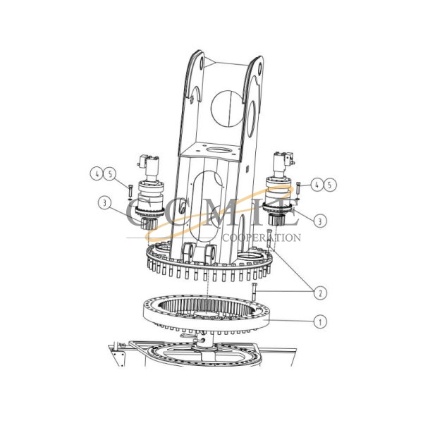 China 800514762 Slewing support XCMG SQS500K truck mounted crane spare ...