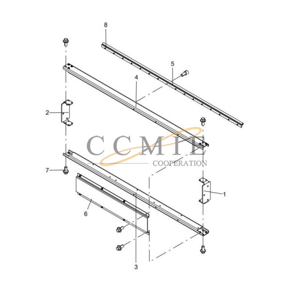 China 200613887 Slide rail assembly XCMG RP603 asphalt paver parts ...