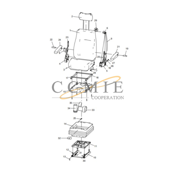 China 802156753 buffer cylinder XCMG XDE130 mining truck spare parts ...