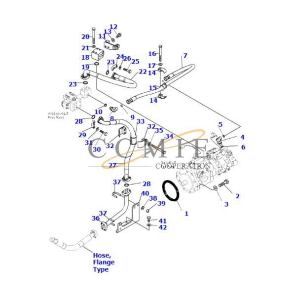 China D375A-6 Komatsu 02782-10522 elbow bulldozer spare parts ...