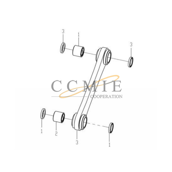 China 252600343 Bushing for XCMG LW300KV loader tie rod assembly ...