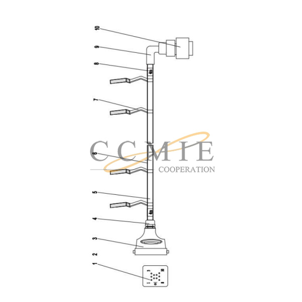 China 201022890 Remote control box cable XCMG RP603 asphalt paver parts ...