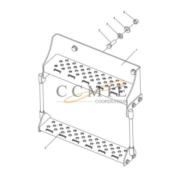 China 330106354 step assembly XCMG XDE130 mining truck spare parts ...