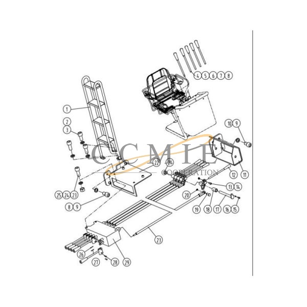 China 351200622 Valve rack XCMG SQS500K truck mounted crane spare parts ...