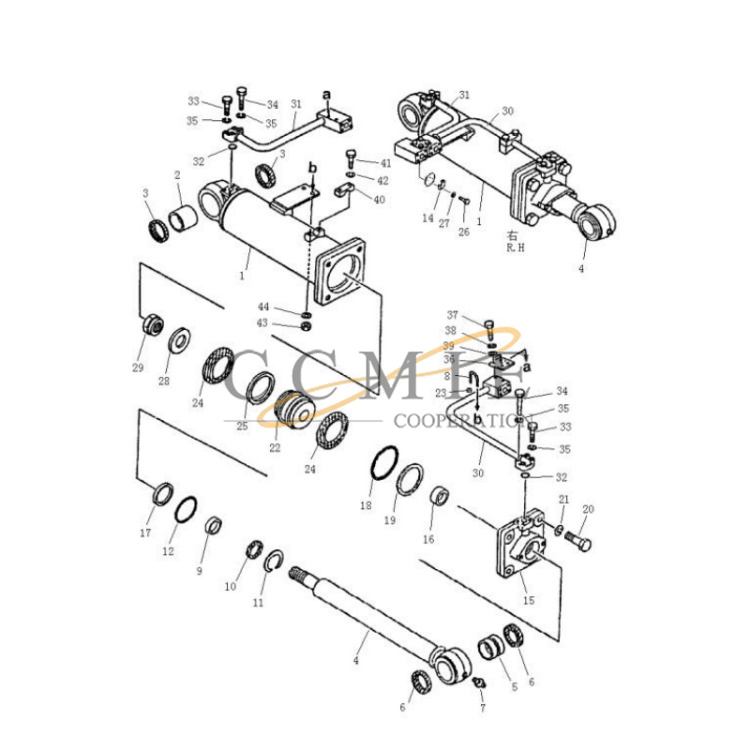 China 23Y-64B-01000 23Y-64B-02000 Pengpu PD220Y-1 bulldozer ripper ...