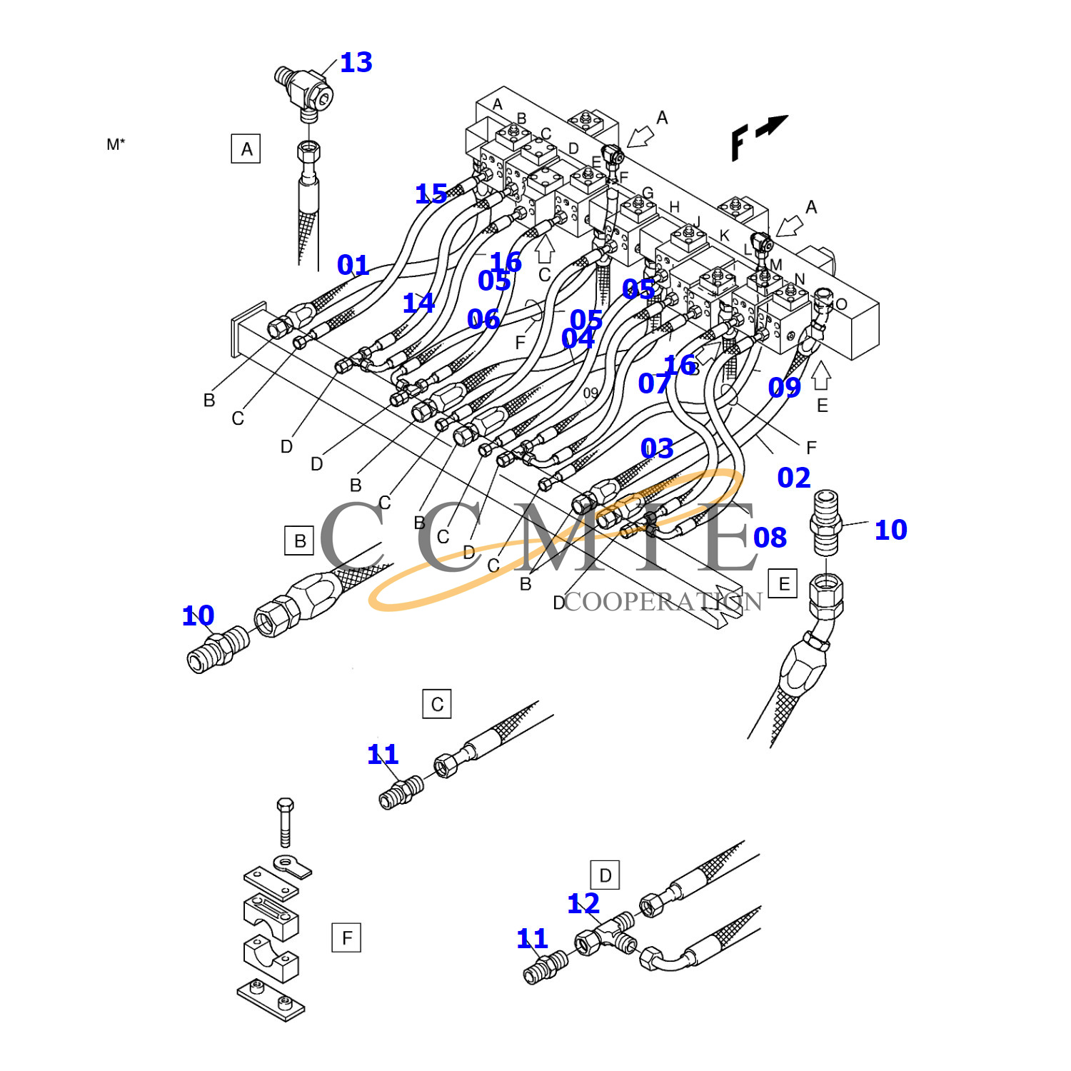 China Komatsu excavator spare part 201-60-22150 hydraulic oil filter ...