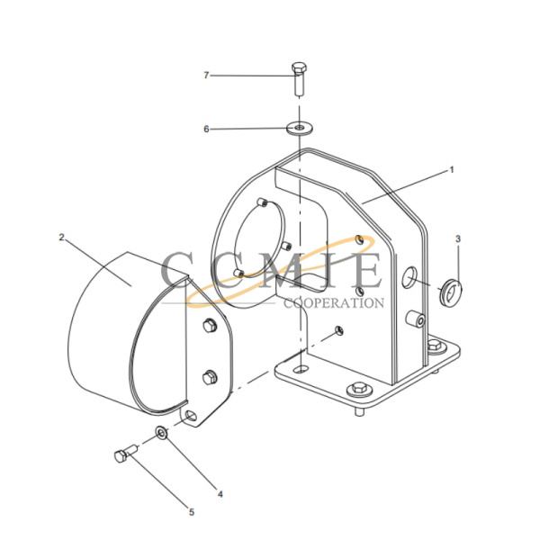 China 330504349 left lampshade XCMG XDE130 mining truck spare parts ...