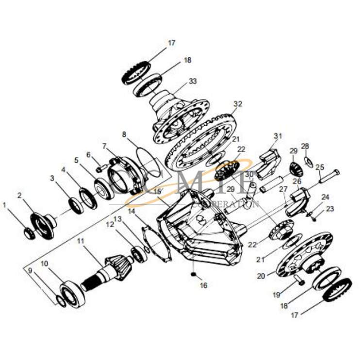 China 800368991 main reducer assembly XCMG mining truck spare parts ...