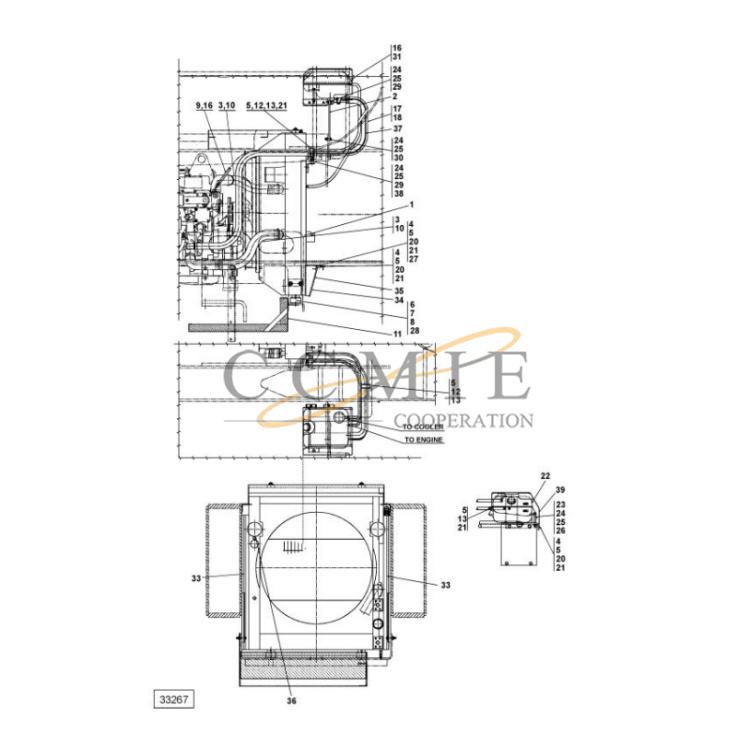 China Kalmar reach stacker radiator QSM11 A40890.0400 spare parts ...