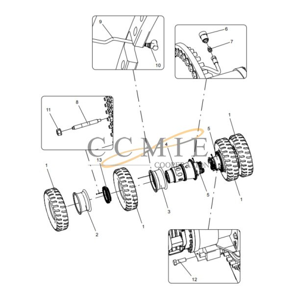 China 800362010 tire rim XCMG XDE130 mining truck spare parts ...