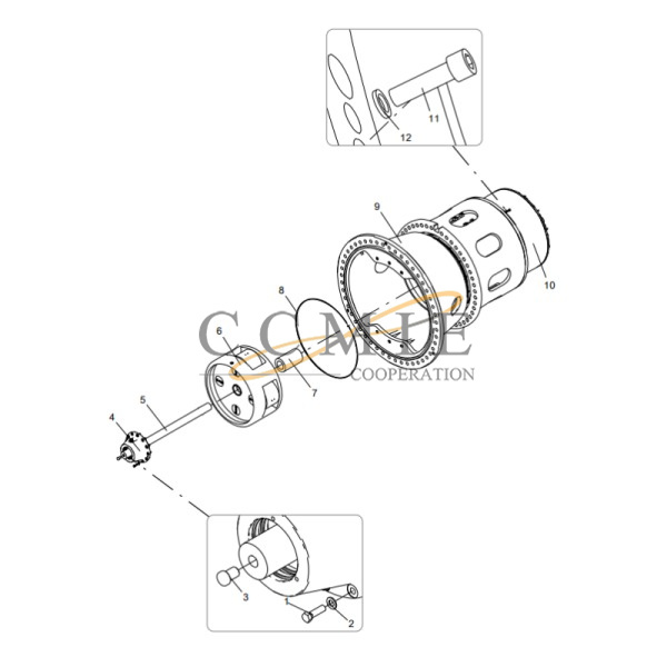 China 330103558 hub reduction gear assembly XCMG XDE130 mining truck ...