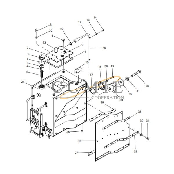 China 330103542 fuel tank XCMG XDE130 mining truck spare parts ...