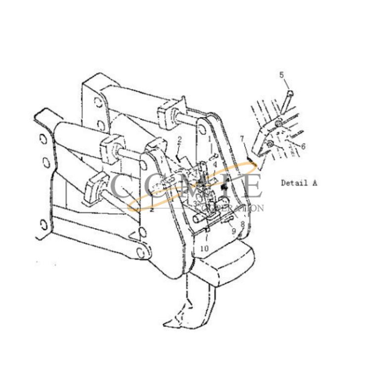China 79-4 fork lever Pengpu PD320Y-1 PD320Y-2 bulldozer pin linkage ...