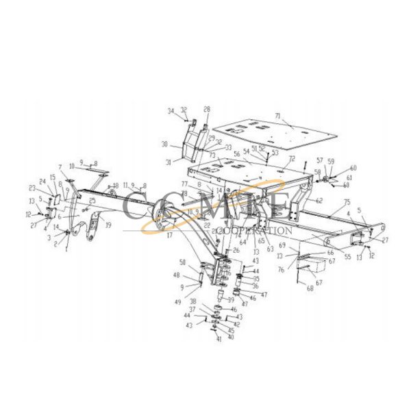 China 805604528 pin shaft GR135 XCMG motor grader frame parts ...
