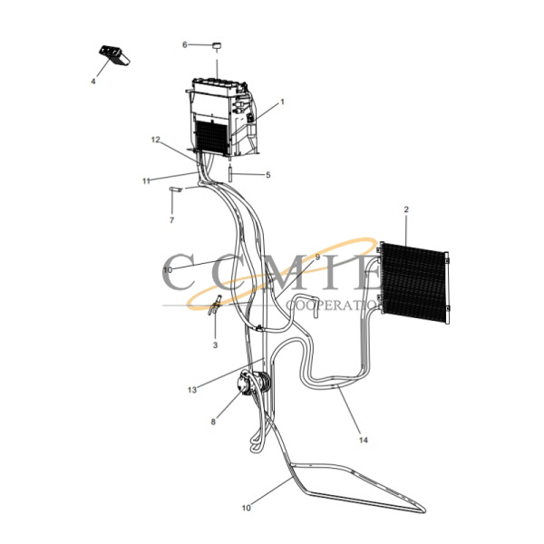 China 803598520 condenser XCMG XDE130 mining truck spare parts ...