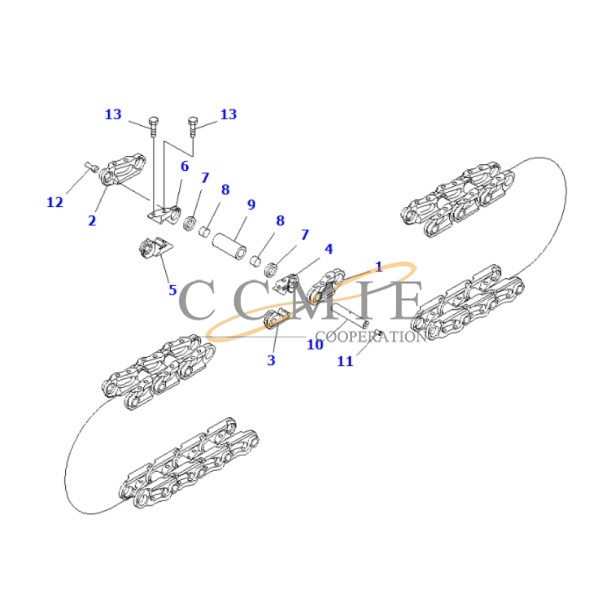 China 195-32-00571 track link assembly Komatsu D375A-3 bulldozer parts ...