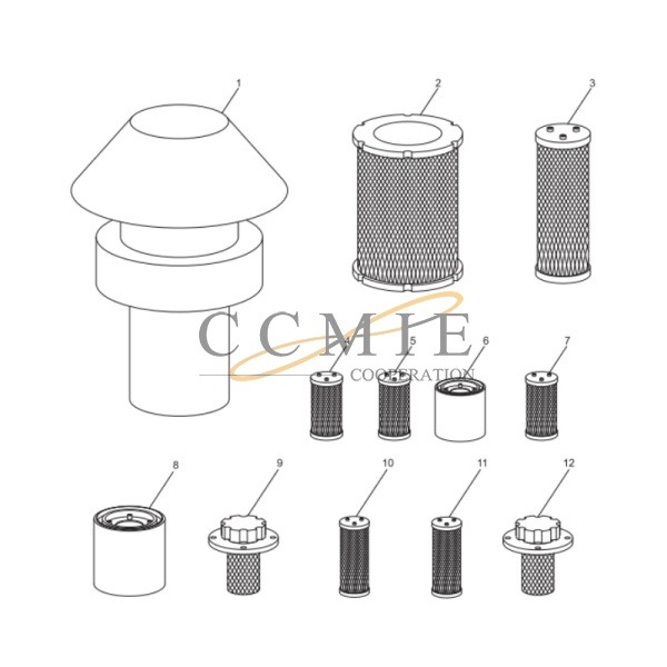 China 803164329 Hydraulic oil suction filter element 803164230 Fuel ...
