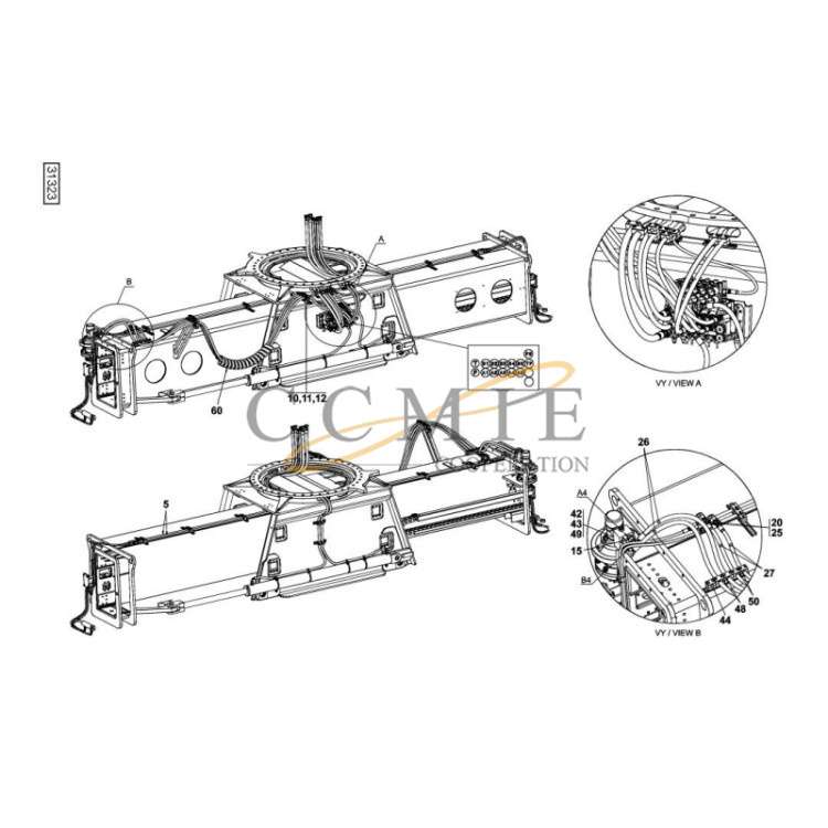 China Kalmar reach stacker hydraulic attachment parts 923853.0077 ...