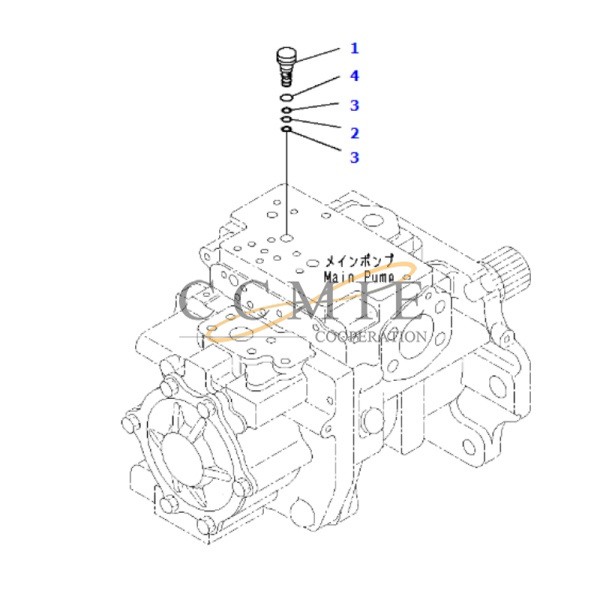 China D375A-6 Komatsu 708-2G-15650 plug bulldozer spare parts ...