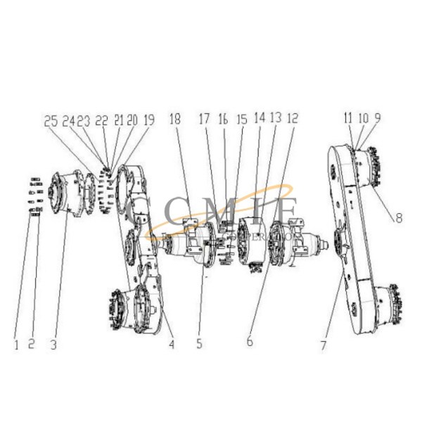 China 381301061 main reducer for XCMG GR300 motor grader rear axle ...