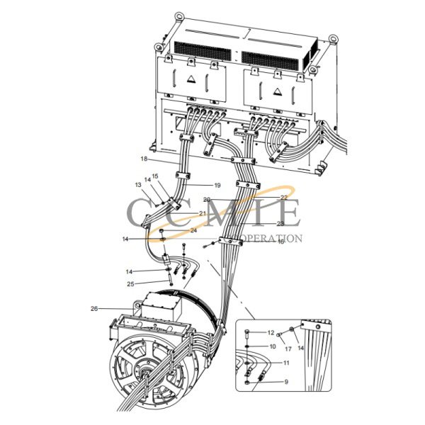 China 803545956 generator XCMG XDE130 mining truck spare parts ...