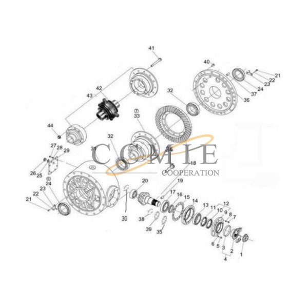 China 381301105 differential assembly XCMG GR180 motor grader parts ...