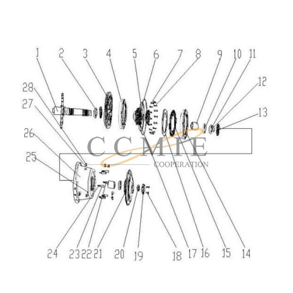 China 381301158 friction plate assembly XCMG GR180 motor grader parts ...