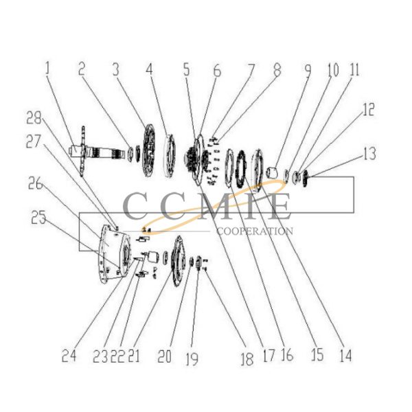 China 381301167 spring for XCMG GR300 motor grader right brake ...