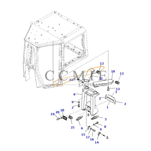 China D375A-6 Komatsu 14X-54-18270 grille assembly bulldozer spare ...