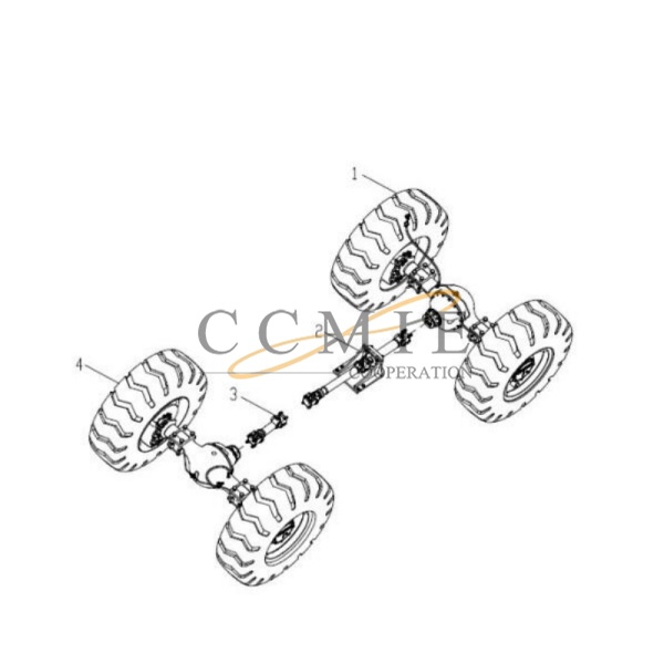 China 252610915 front transaxle assembly for XCMG LW300KV wheel loader ...