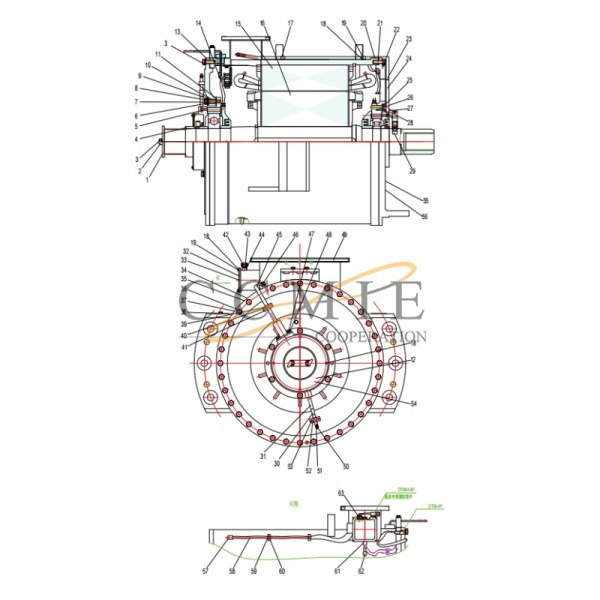 China 803590985 carrier XCMG XDE130 mining truck spare parts ...