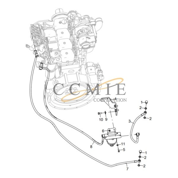 China 800101675 Oil-water separator XCMG XS123 road roller spare parts ...