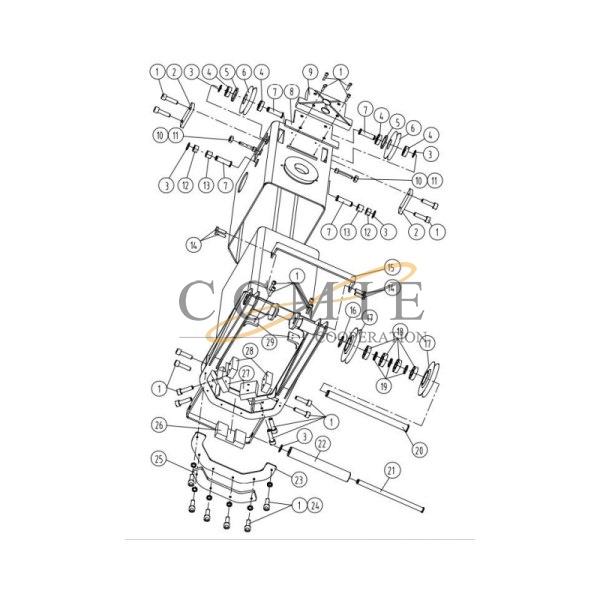 China 351200138 Baffle XCMG SQS500K truck mounted crane spare parts ...