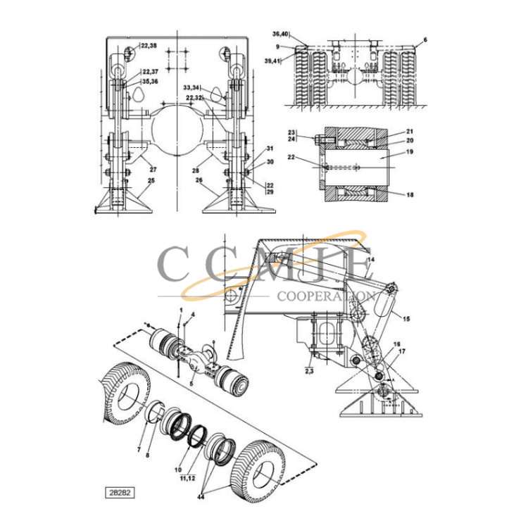 China Kalmar reach stacker drive axle support leg parts A42175.0100 ...