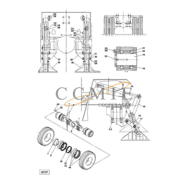 China Kalmar reach stacker drive axle support leg parts A53259.0200 ...