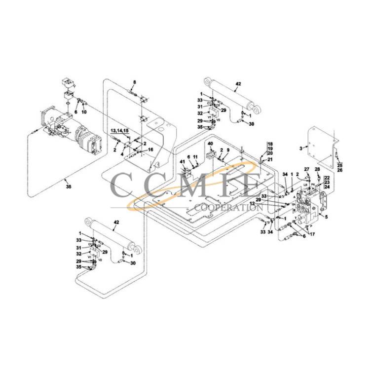 China Kalmar reach stacker hydraulic cab sliding parts A51790.0100 ...