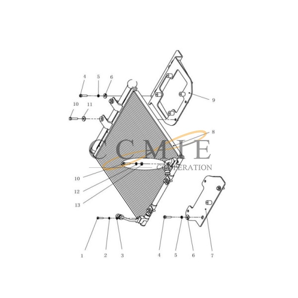 China 803547413 Condenser XCMG XE215D excavator spare parts ...