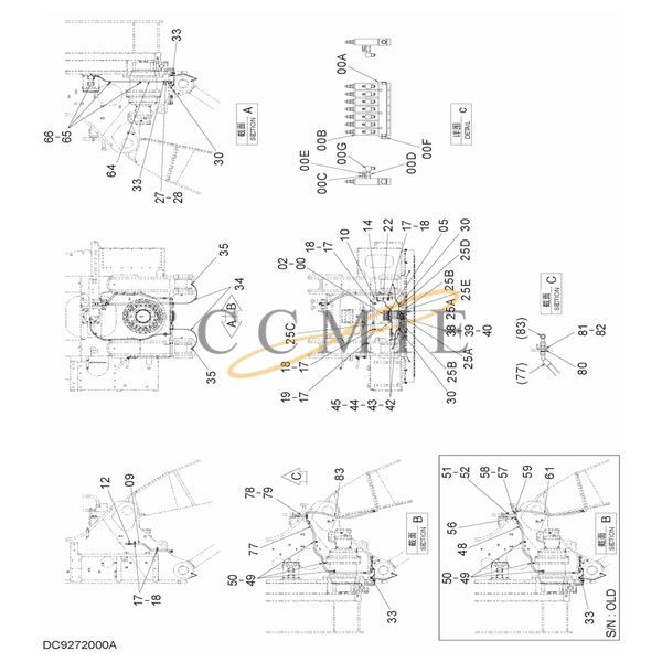 China J75481 Grease nipple HITACHI EX1900-6 HYDRAULIC EXCAVATOR spare ...