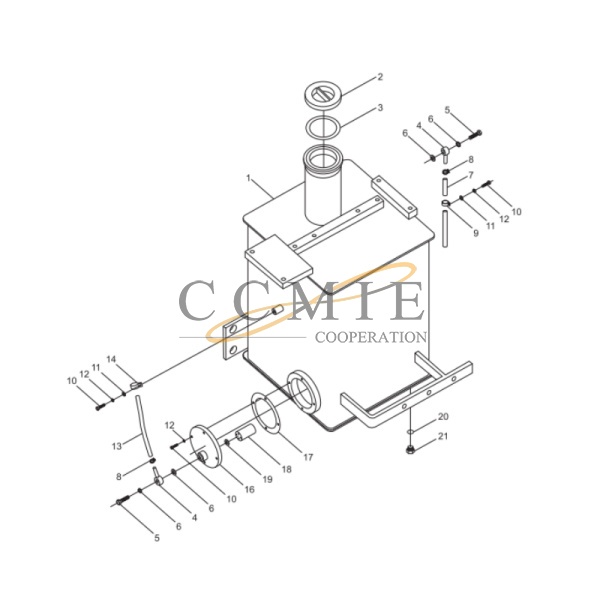 China 803164218 filter 252102630 oil outlet cover XCMG ZL50GN wheel ...