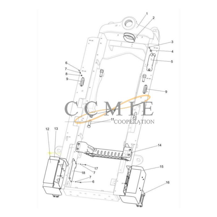 China 381200374 motor grader rear frame GP XCMG spare parts ...