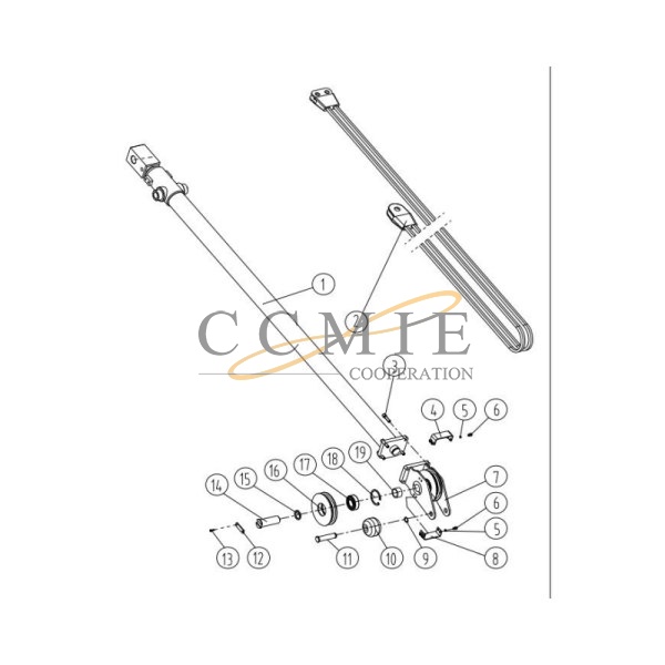 China 351200033 Second extension cylinder XCMG SQS500K truck mounted ...