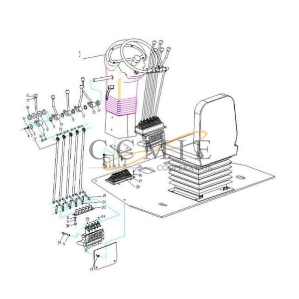 China 380901009 Joystick For Xcmg Gr215a Motor Grader Control Panel